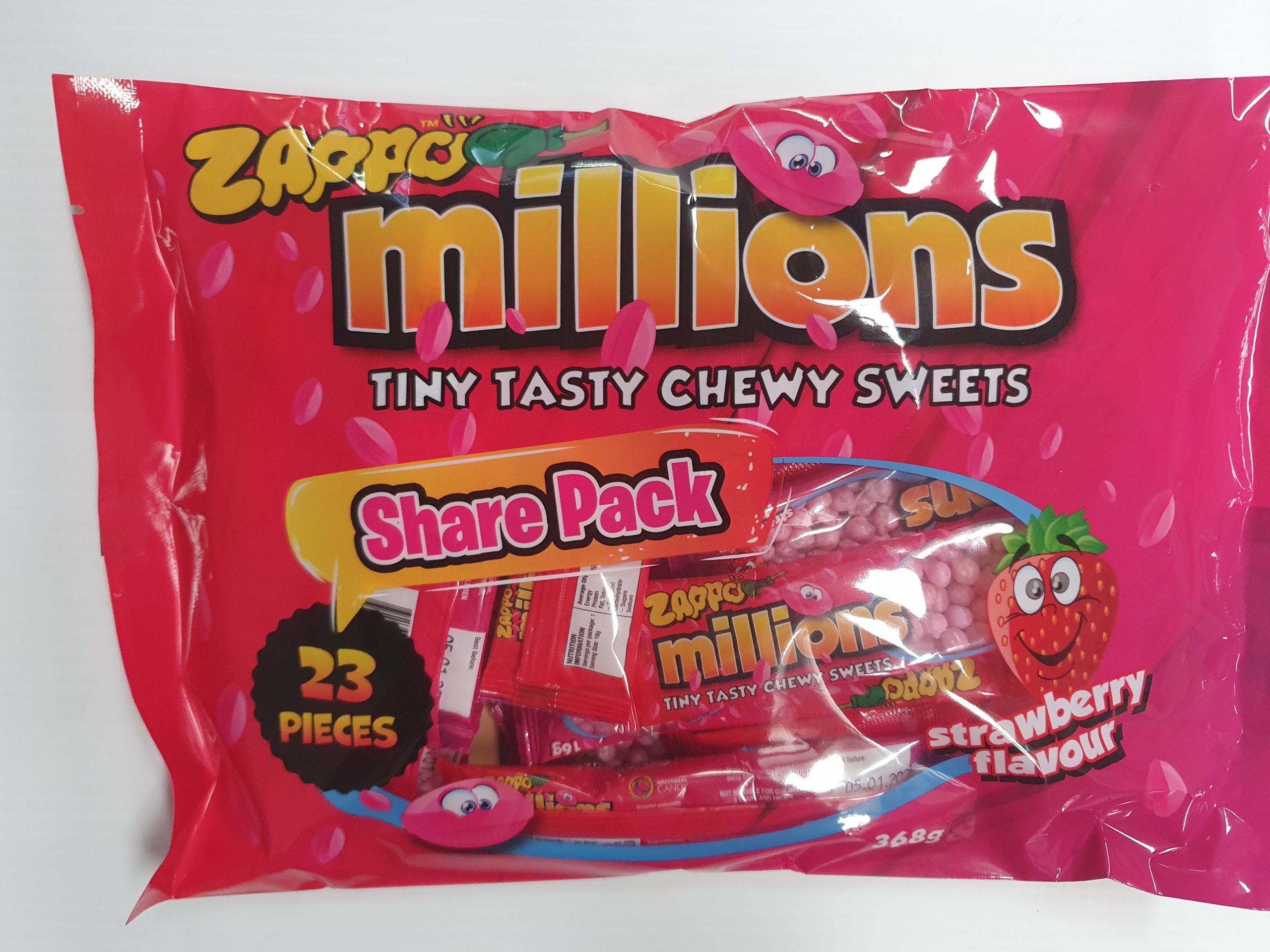 Zappo Millions Share Pack Strawberry Lollies 4 U Zappo Millions Share Pack Strawberry Lollies 4 U