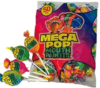 Crystal Stick Pops (18) Red Strawberry | Lollies 4 U